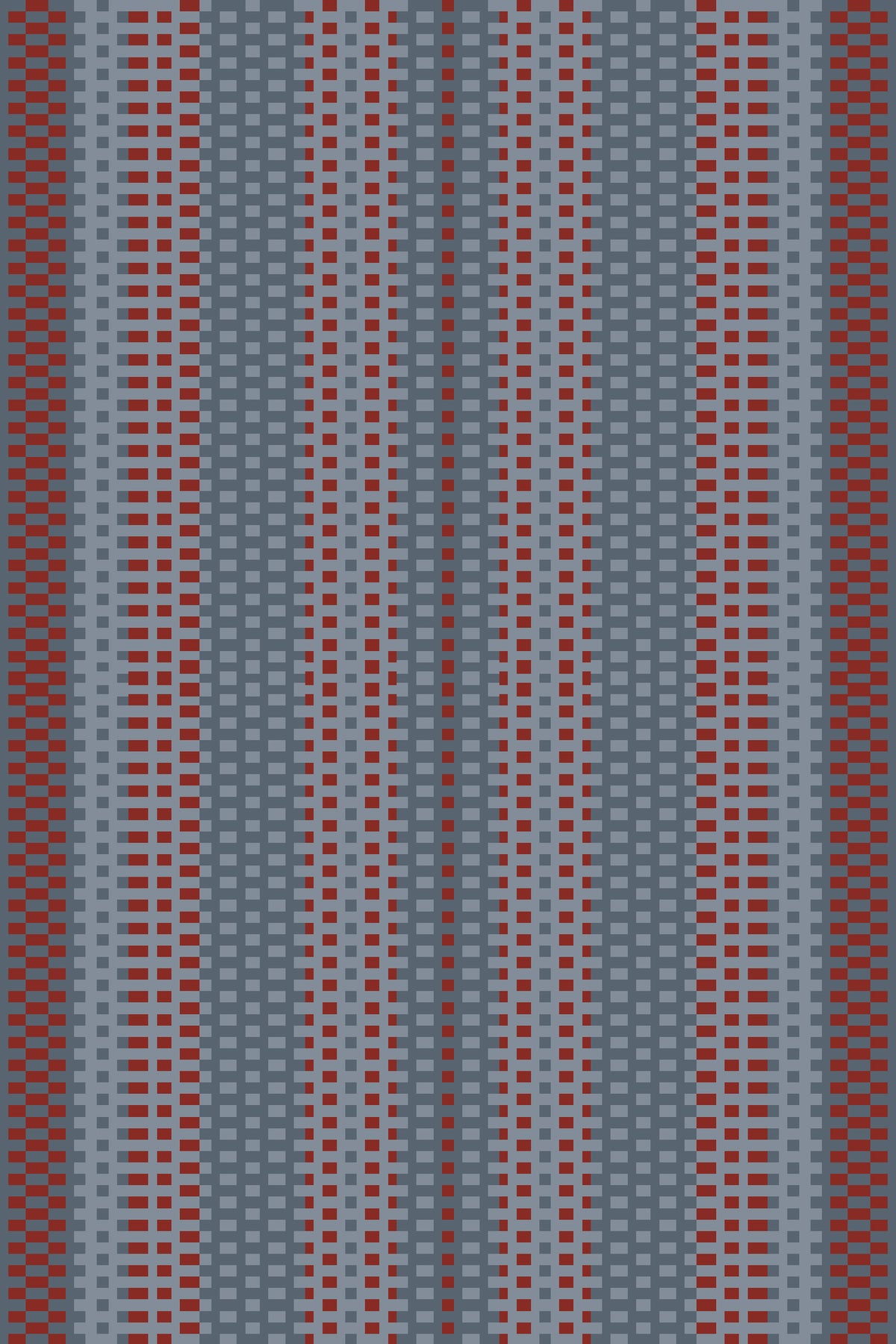 Måttbeställd Rips Rug Stair Runner Grey Brick